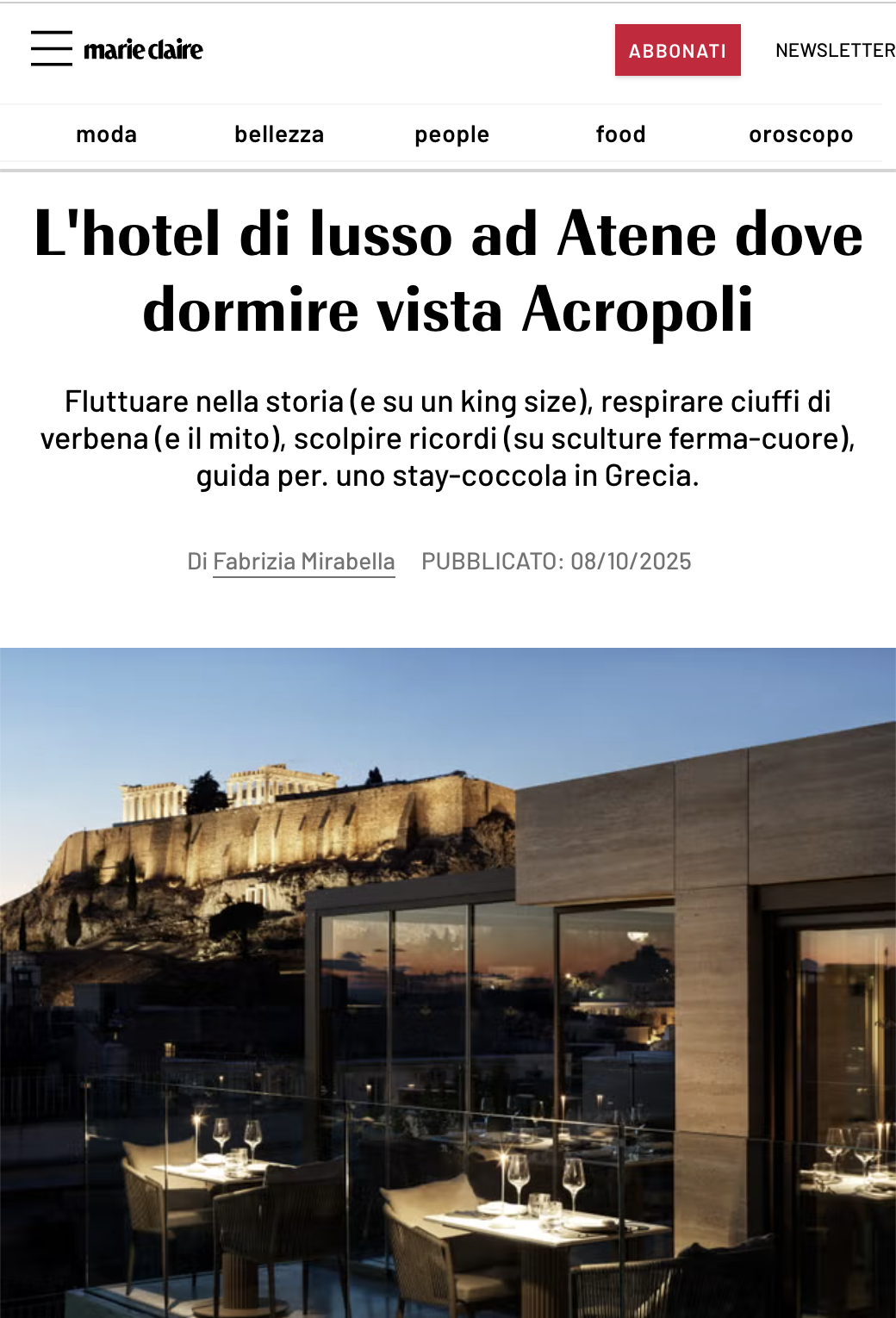 Anthology of Athens through the eyes of Fabrizia Mirabella for Marie ...